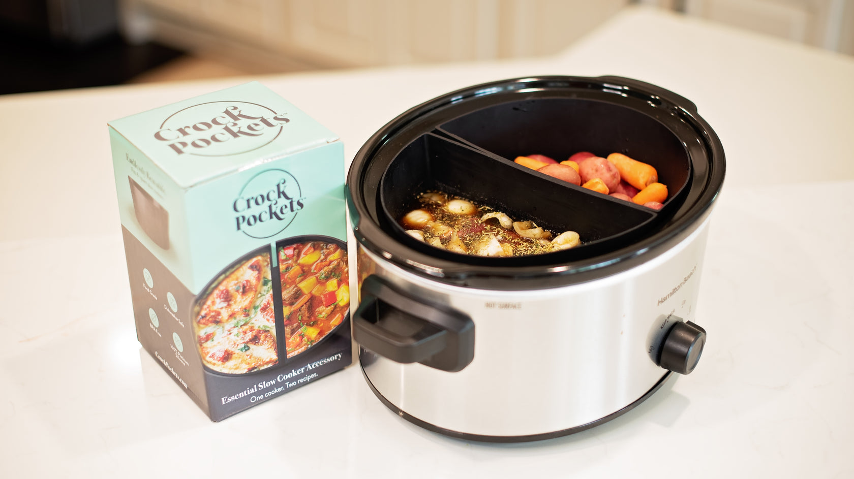 CrockPockets® Slow Cooker Silicone Dividers + Cookbook